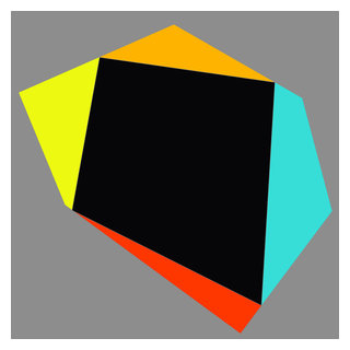 Poly Form Multi 1 Artwork, 30x30 - Contemporary - Prints And Posters ...