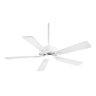 Contractor Led 52" Ceiling Fan, Flat White - Transitional - Ceiling ...