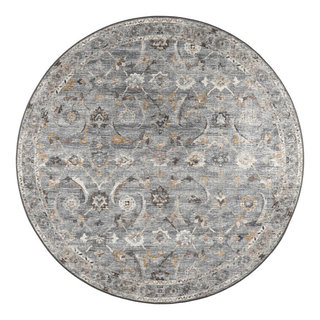 Jericho JC4 Linen 10' x 10' Round Rug, 10' x 10' - Contemporary - Area ...