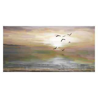 "Hyman" Painting Print on Wrapped Canvas, 24"x12" - Contemporary ...