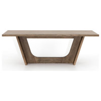 Pryor Grey Oak Wood Dining Table 87" - Transitional - Dining Tables ...