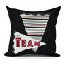 Go Team!, Word Print Pillow, Black, 18" x 18" - Contemporary ...