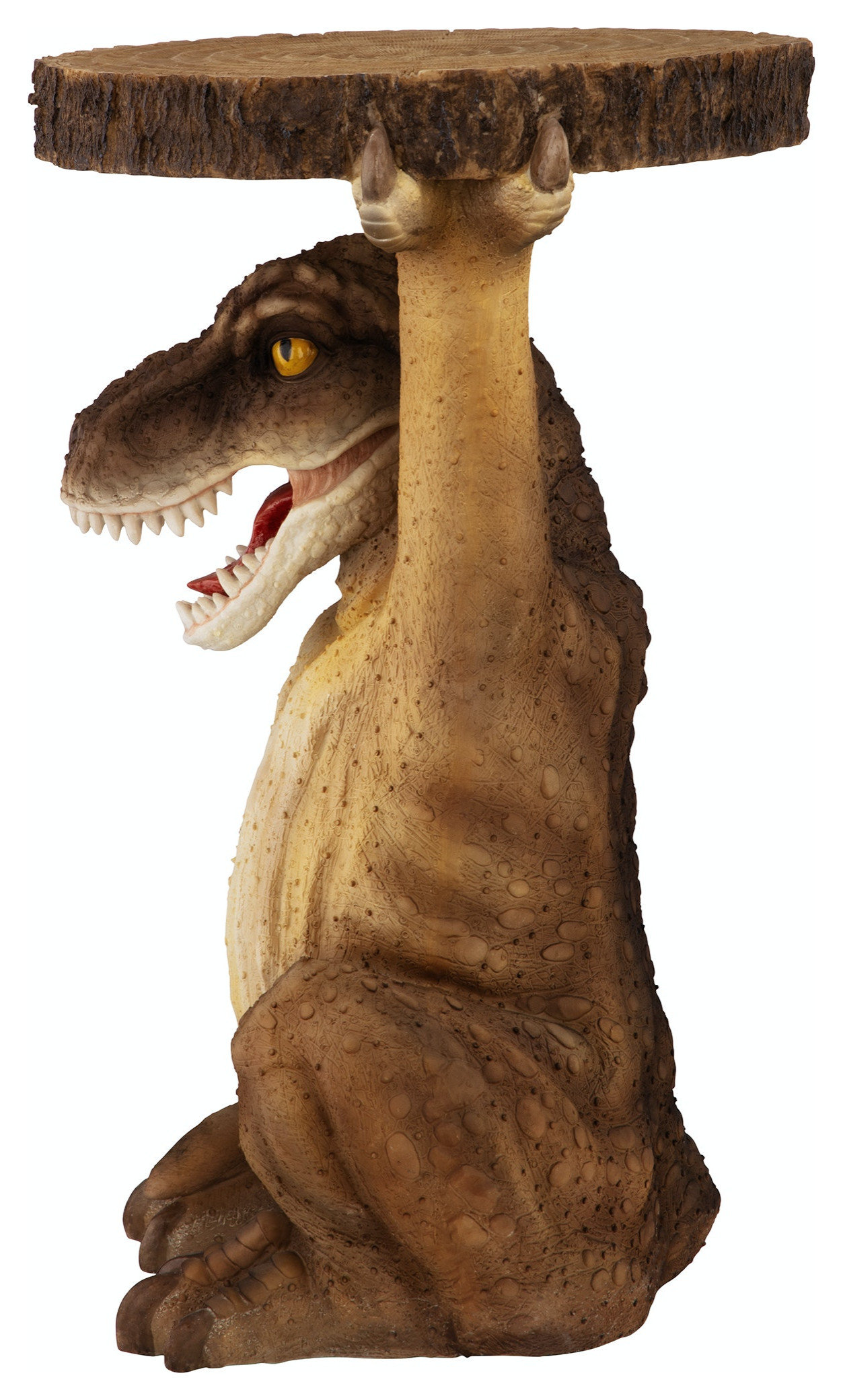 Design Toscano T-Rex Dinosaur Side Table - Rustic - Outdoor Side Tables ...