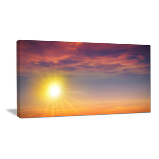 Beautiful Panoramic Sunset, Landscape Canvas Art Print, 32"x16 ...