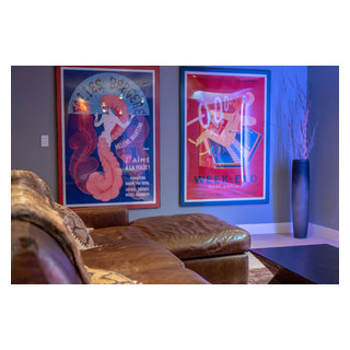 A High-Tech Basement Redesign Infused with Art and Innovation - Rustic ...