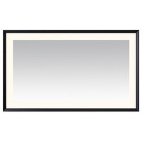 Madison LED Lighted Chamfer Frame Mirror, Defogger, Matte Black, 60"x36 ...