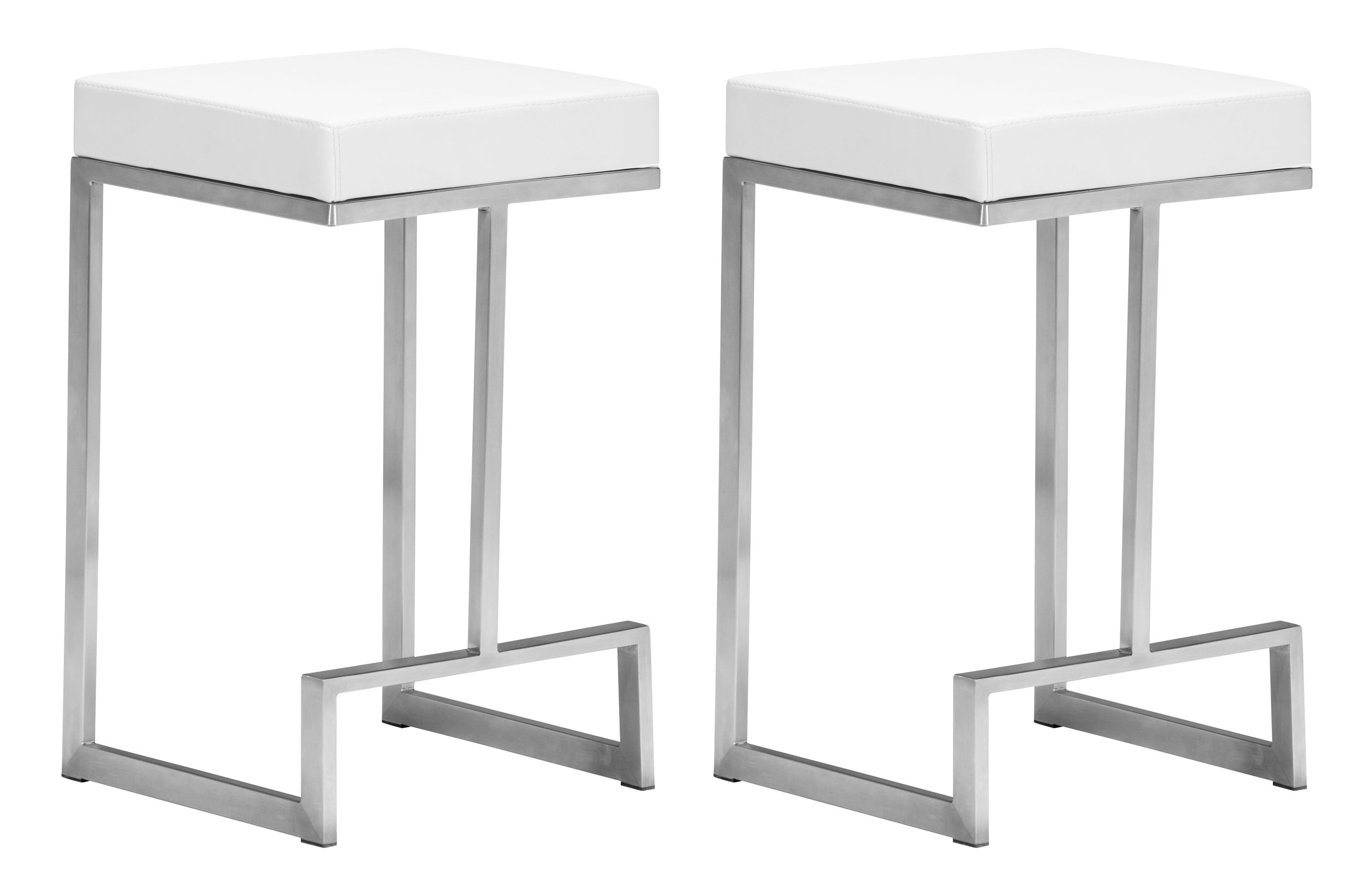Darwen Counter Stool (Set of 2) White - Modern - Bar Stools And Counter ...