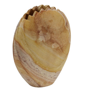 Saava Mantis Stone Vase, Sandstone - Contemporary - Vases - by First of ...