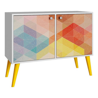 2- Piece Avesta Double Side Table, Oak and Stamp - Midcentury - Side ...