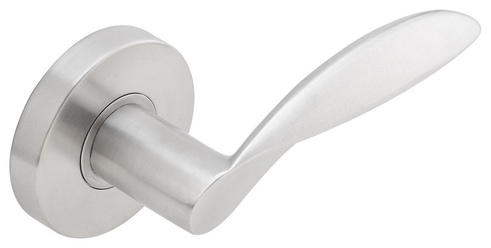 Stratus Lever, Half Passage, LH, Satin Stainless Steel, 2-3/4" Backset ...