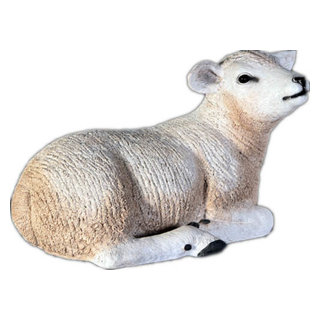 Life Size Lamb Lying Down - Farmhouse - Garden Statues And Yard Art ...