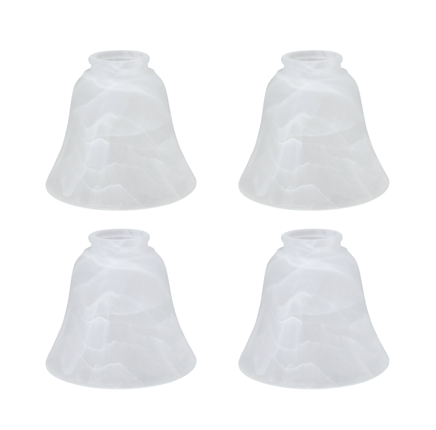 Aspen Creative 23027-4 Replacement Bell Shaped Alabaster Glass Shade 4 ...