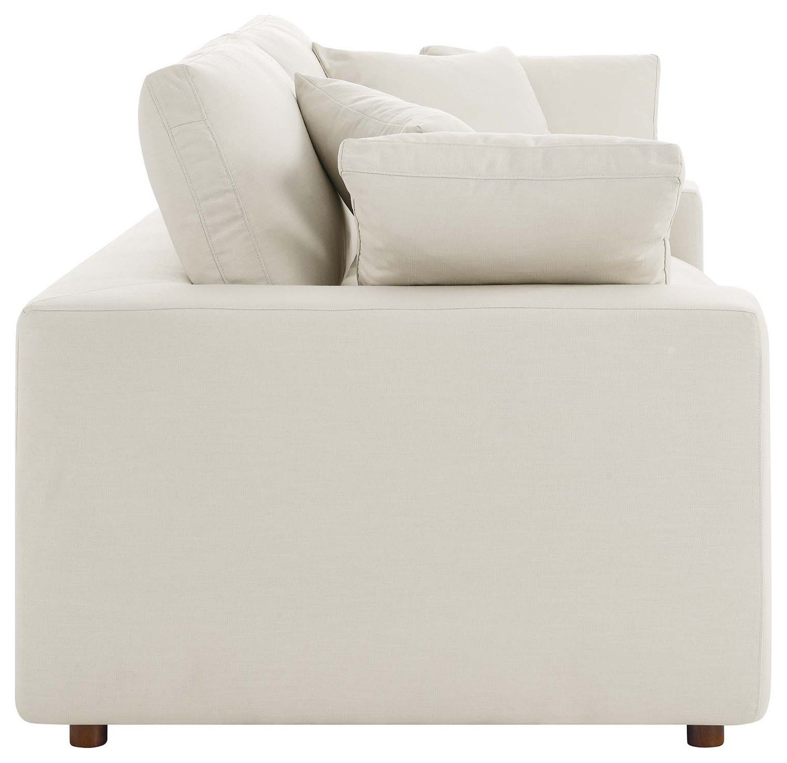 Commix Down Filled Overstuffed Loveseat - Light Beige - Transitional ...