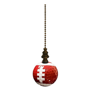 Football Ceiling Fan Pull, 2.25"h with 12" Antiqued Brass Chain ...