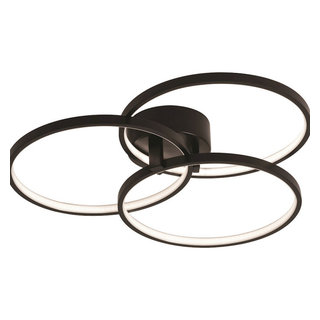 AFX Lighting Orion Flush Mount, LED 26With 1350LM/120V, Black ...