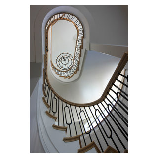 95_Remarkable and elegant floating elliptical staircase, McLean, VA ...