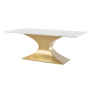 Praetorian White Stone Dining Table, HGNA561 - Contemporary - Dining ...