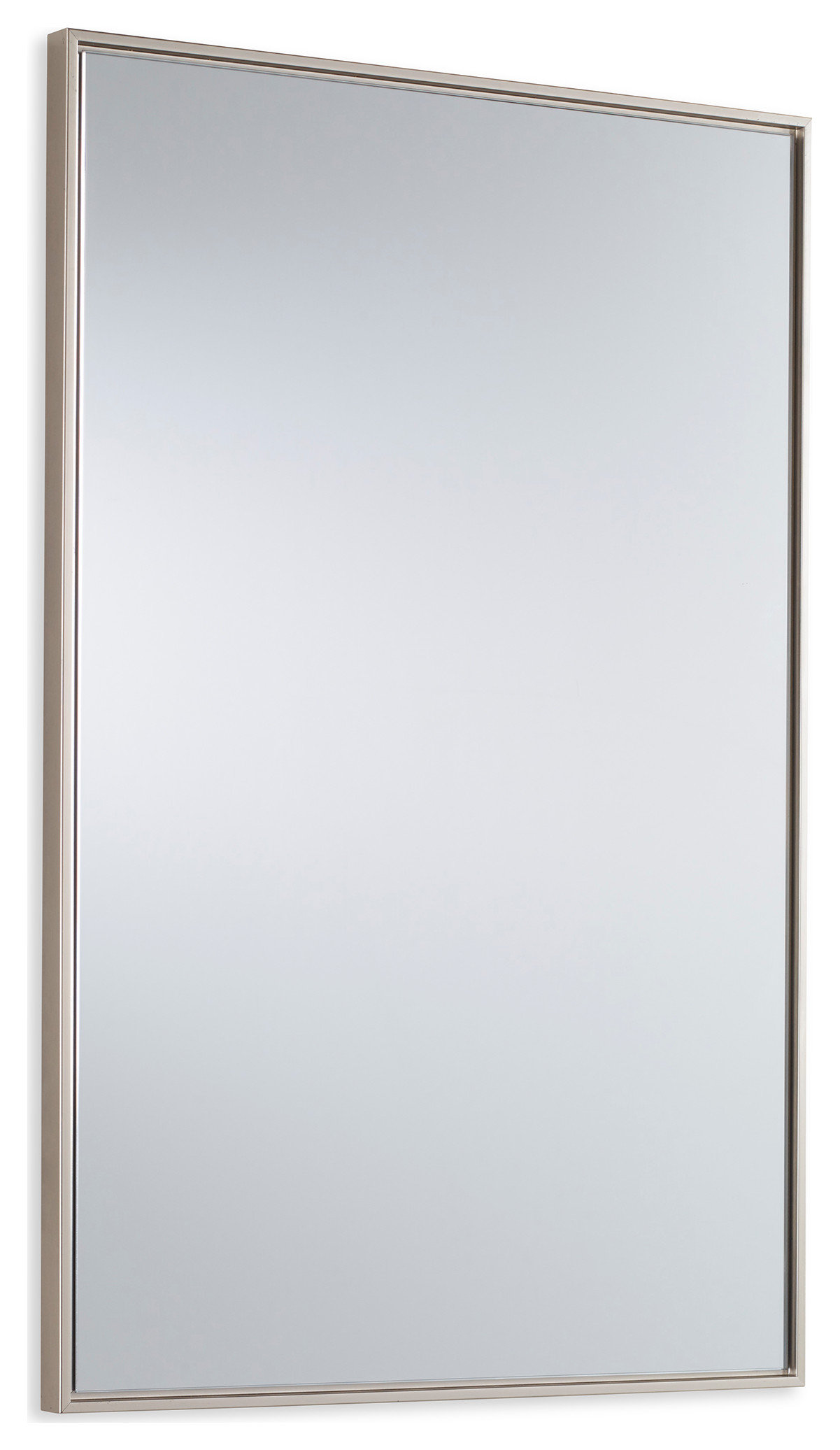 30" Warm Silver Floating Mirror - Contemporary - Wall Mirrors - by ...