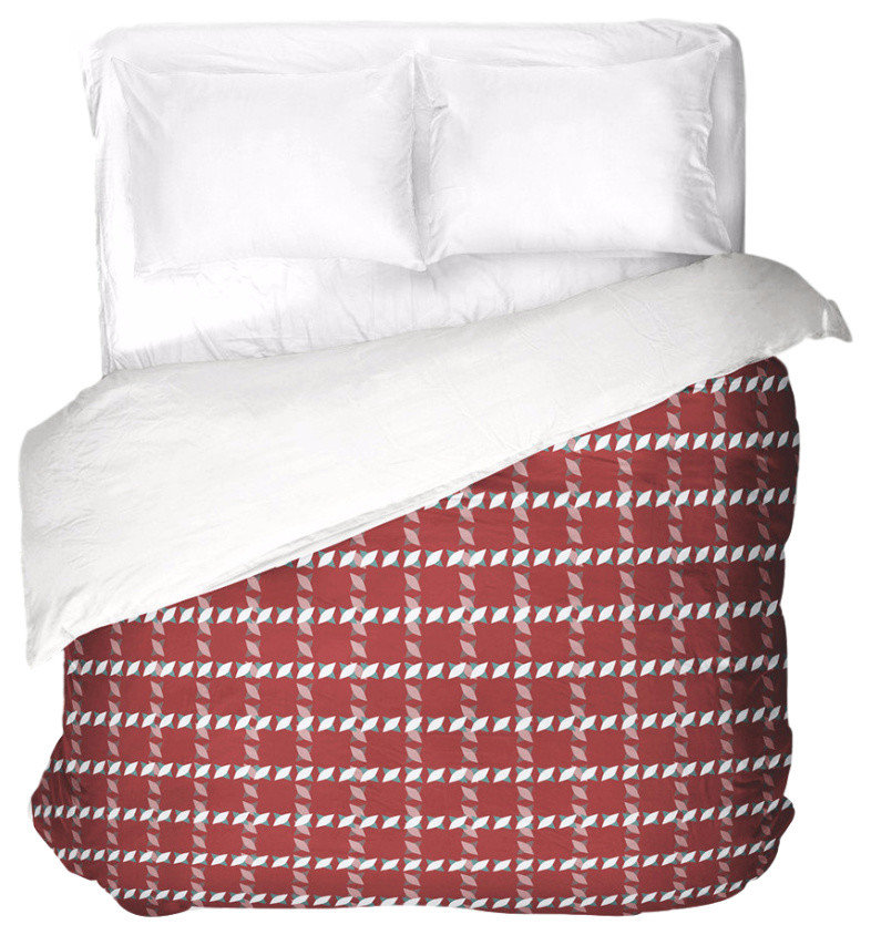 Red Check Duvet Cover, Queen - Contemporary - Duvet Covers And Duvet ...