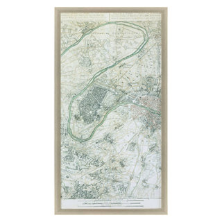 Plan of Paris II - Contemporary - Prints And Posters - by Paragon Decor ...
