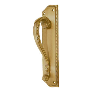 Curved Rope Edge Pull Plate With Queen Anne Handle - Traditional - Door ...