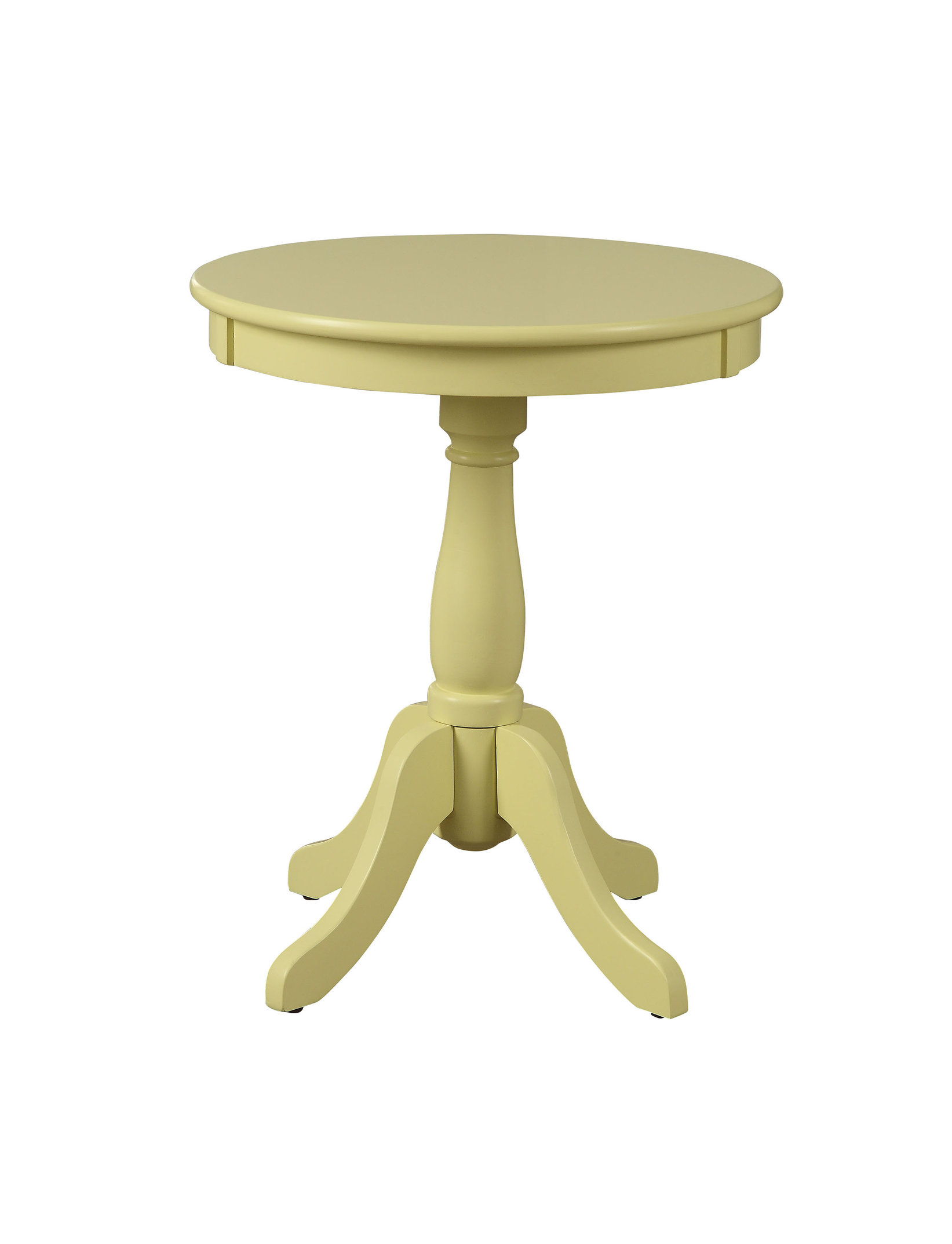 Urban Designs Alanis Wooden Accent Side Table, Light Yellow ...