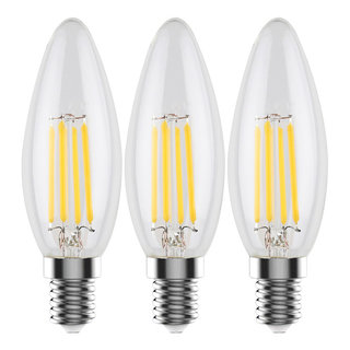 C32 E12 LED Filament Edison-style Light Bulb, 60W Equivalent, 3 Pack ...