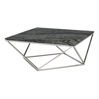 Jasmine Black Wood Vein Stone Coffee Table, HGNA298 - Contemporary ...