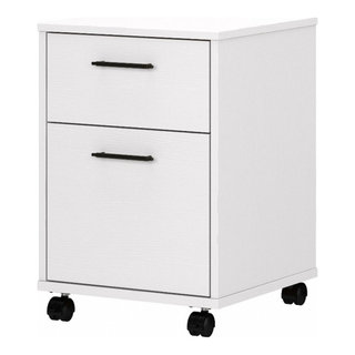 Bush Furniture Key West 2 Drawer Mobile File Cabinet in Pure White Oak ...