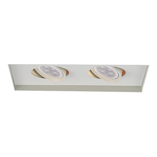 Low Voltage Multiple Two Light Invisible Trim, White - Recessed Trims ...