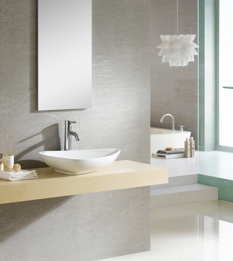 Fine Fixtures White Vitreous China Triangular Vessel Sink ...