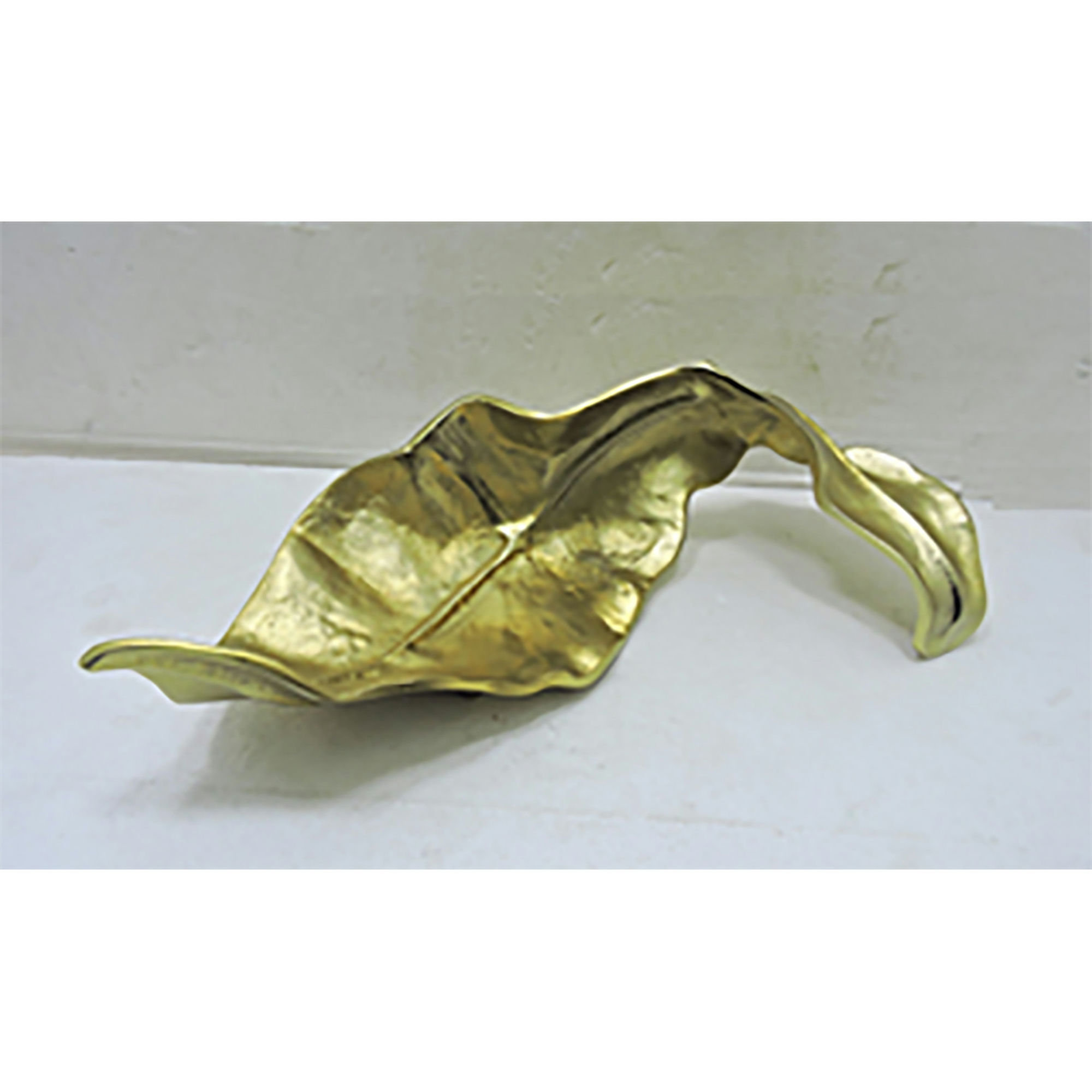 Metal 20" Curled Leaf, Gold - Contemporary - Decorative Objects And ...