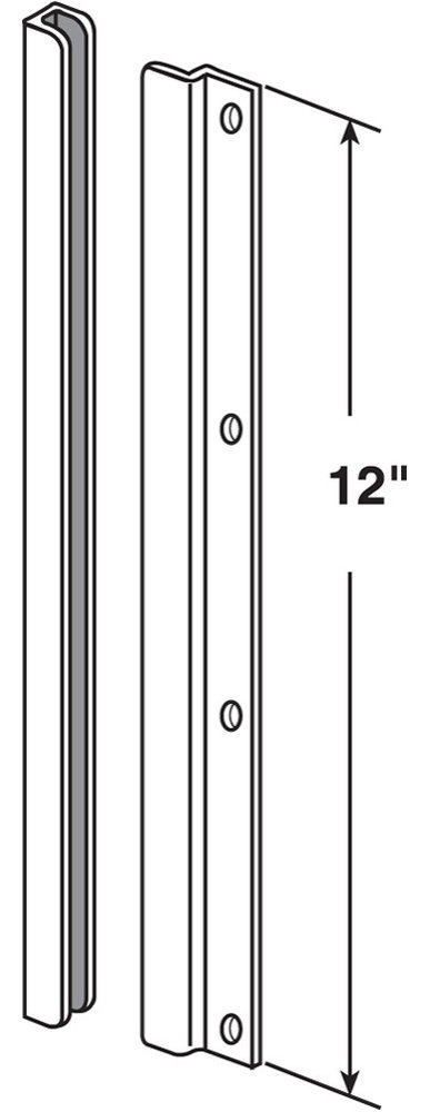 12" Gray Painted Steel Constructed Latch Shield, For Swing-In Doors, 1 ...