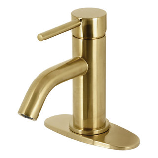 Fauceture LSF822XDL-P Single-Handle Bathroom Faucet with Push Pop-Up, 4 ...