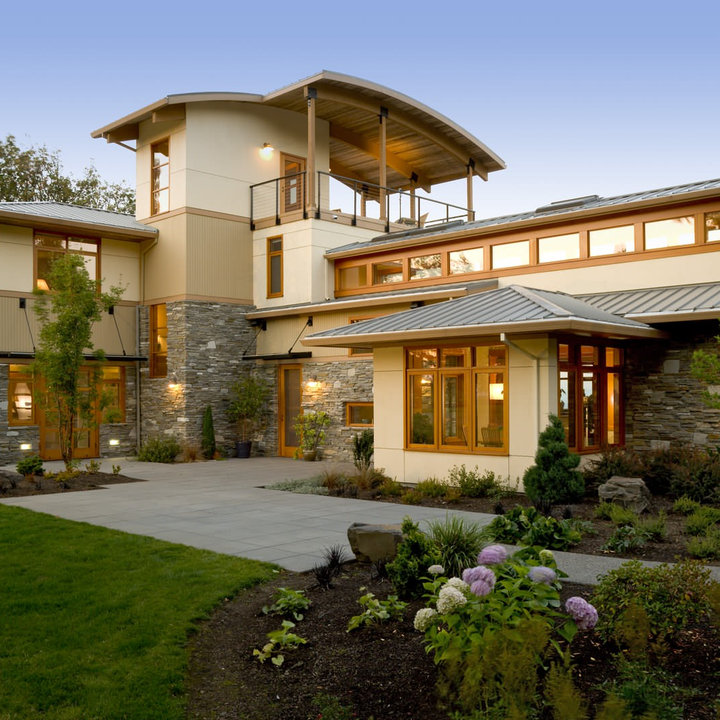 75 Beautiful Curved Roof Home Design Ideas & Designs | Houzz AU