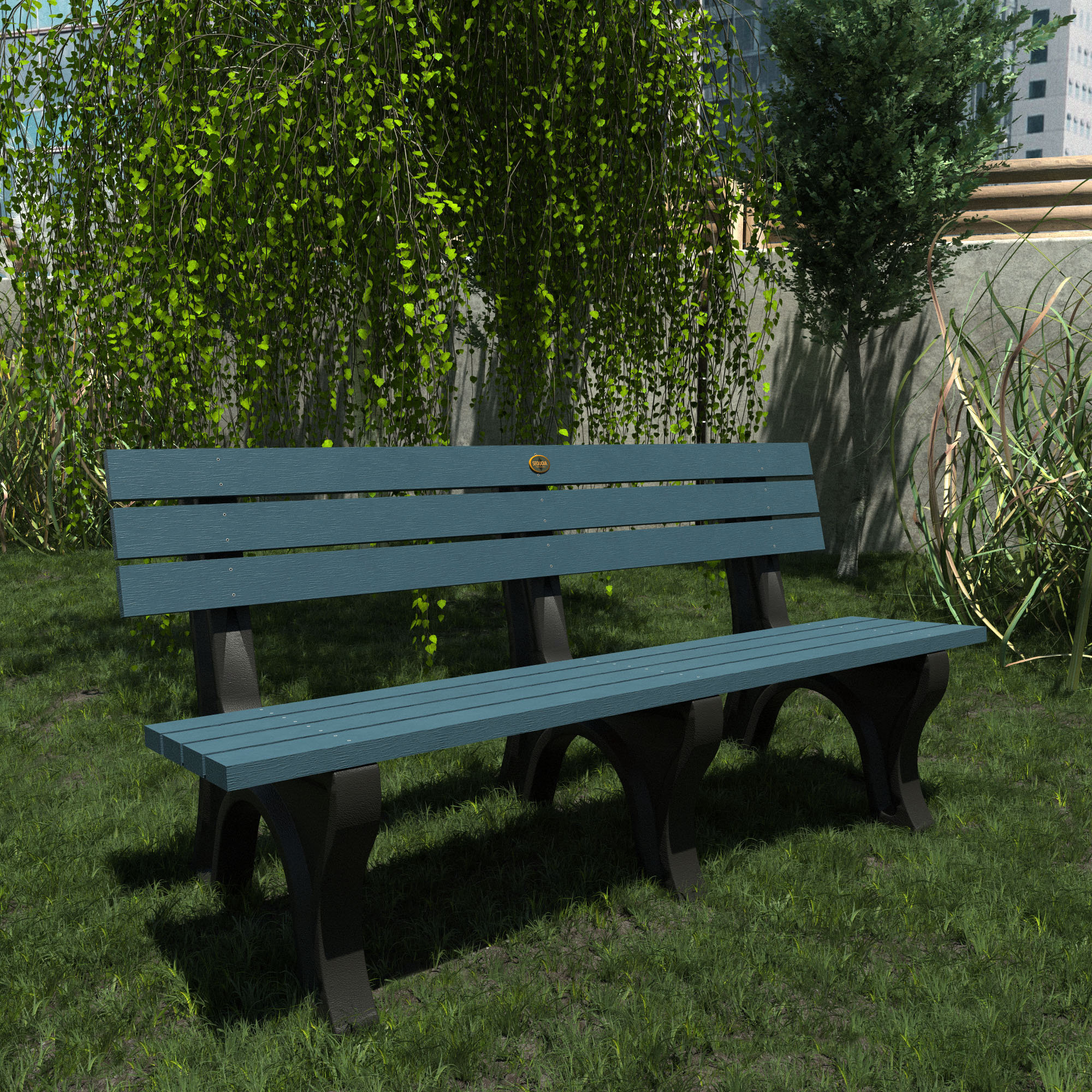 Aurora Traditional 6' Park Bench, Weathered Acorn - Contemporary ...