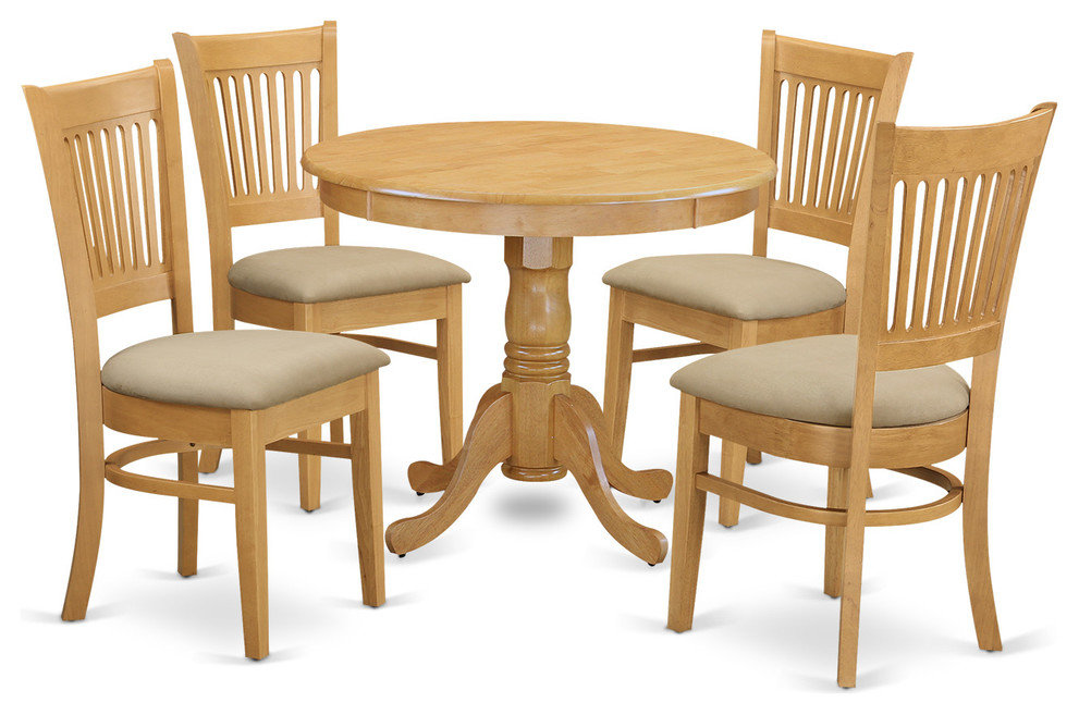 5-Piece Dining Room Set, Table and 4 Chairs - Traditional - Dining Sets ...