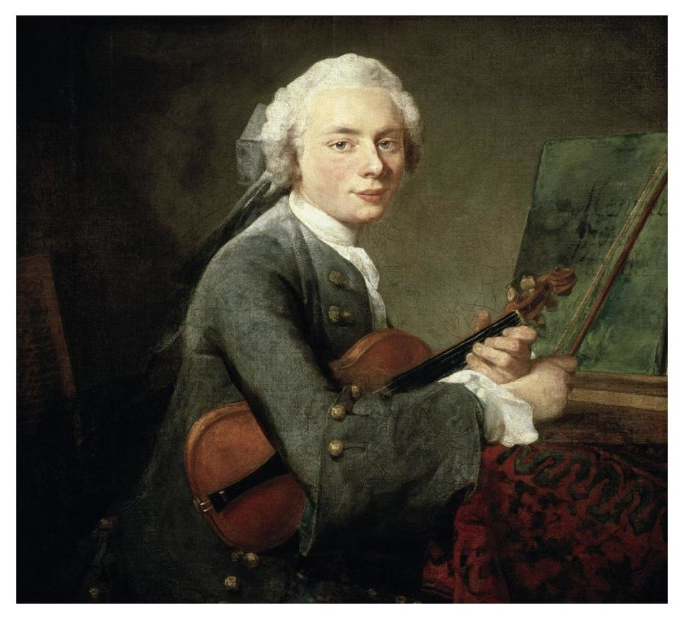 "Young Man With a Violin" Paper Print by Jean-Baptiste-Sim on Chardin ...