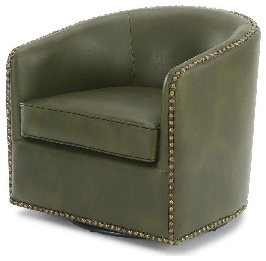 Tyler Swivel Arm Chair - Fern Green - Contemporary - Armchairs And ...
