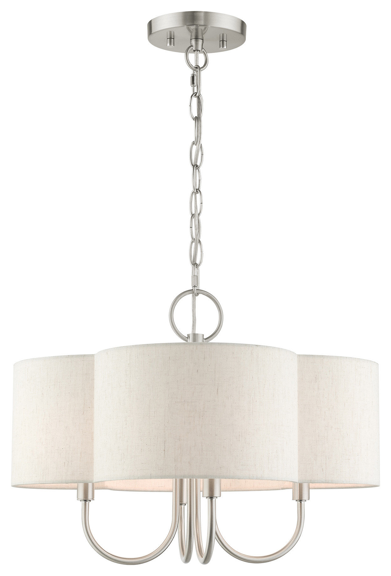 Brushed Nickel French Country, Floral, Transitional, Chandelier ...