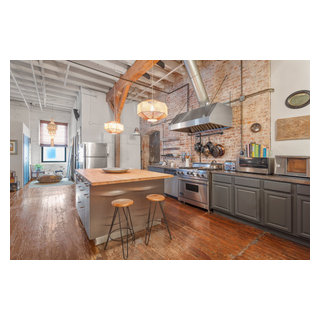 Brooklyn Loft - Industrial - Kitchen - New York - by fox and den | Houzz