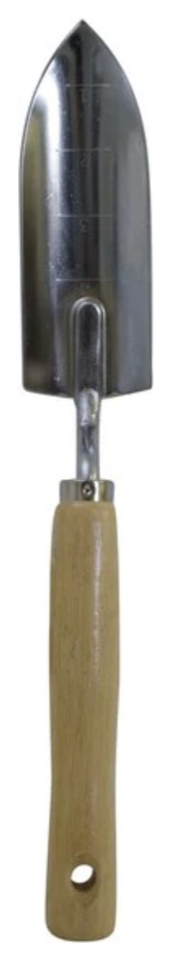 Flexrake Hand Transplanter w/Chrome Plated Head & Contoured Wood Handle ...