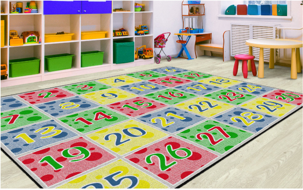 Flagship Carpets FE380-44A 7'6"x12' Number Spots Soft Primary, Seats 30 ...