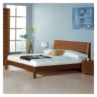 Alpha Platform Bed in Teak - $906.13 - Contemporary - Bedroom - New ...