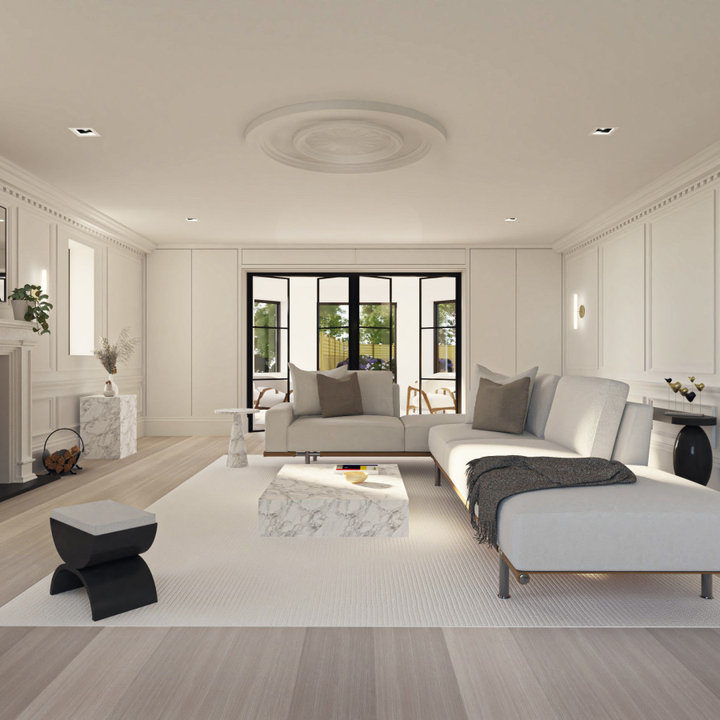 75 Beautiful Living Room with a Dado Rail Ideas and Designs - February ...
