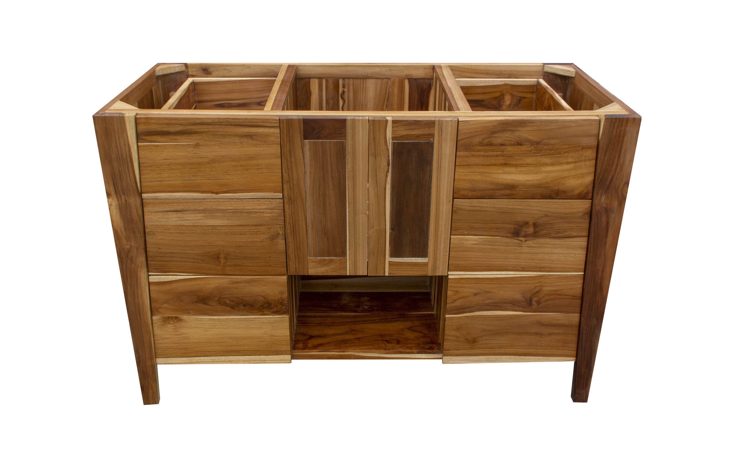 EcoDecors Significado 48" Teak Free Standing Vanity in Natural - Rustic ...