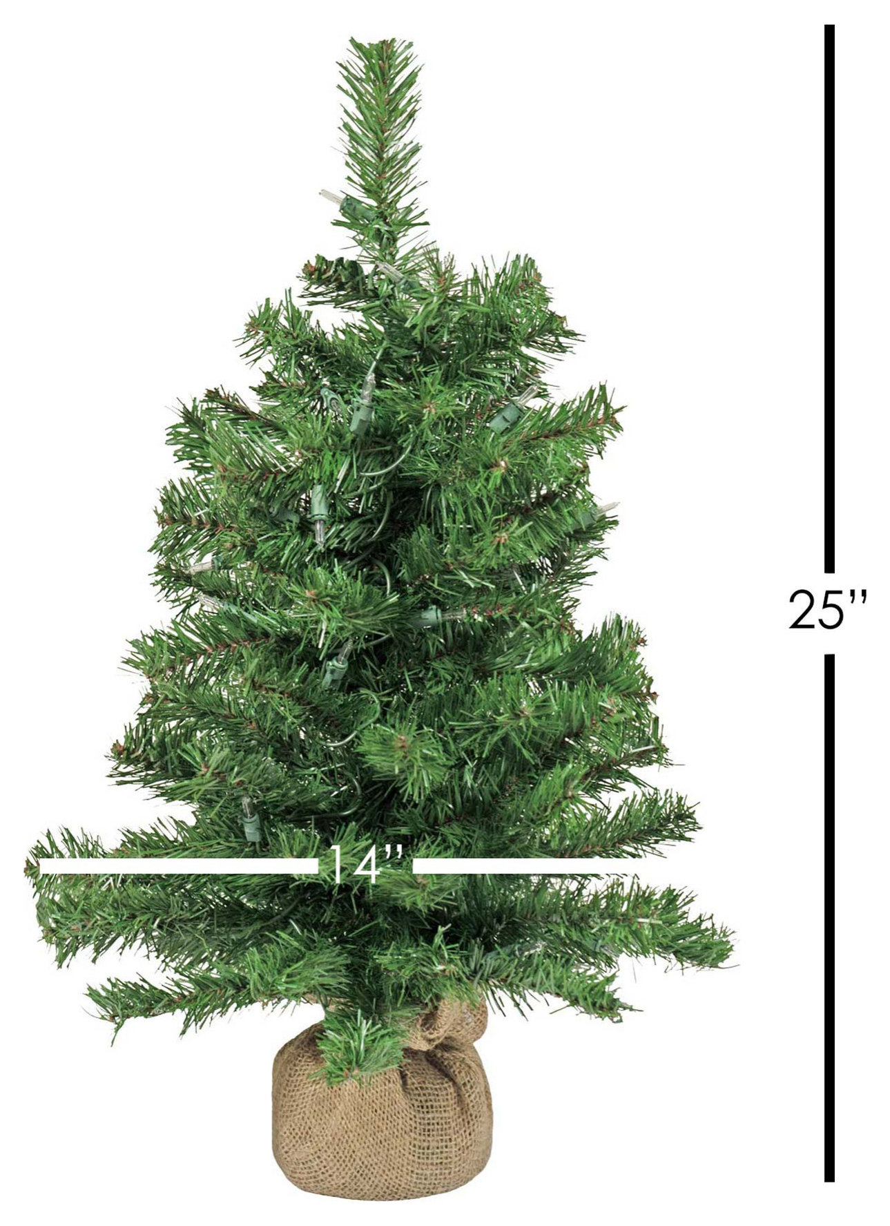 Charm Tree CO Noble Green Artificial Spruce Mini Christmas Tree with ...