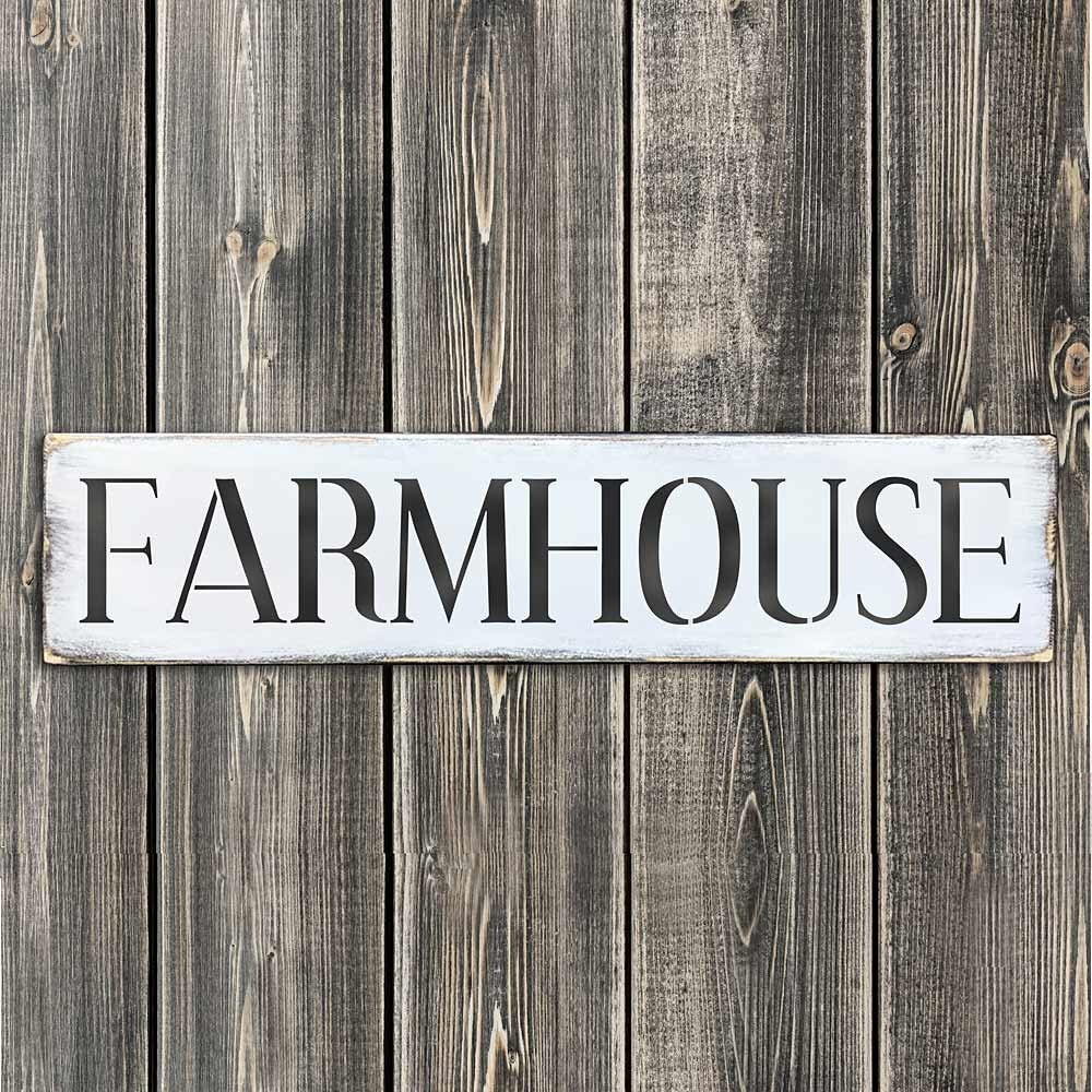 Old Farmhouse Sign Stencil, DIY Rustic Decor, Small - Farmhouse - Wall ...