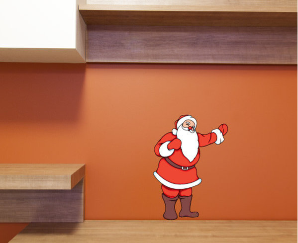 Christmas Santa Vinyl Wall Decal ChristmasSantaUScolor014, 18 in ...