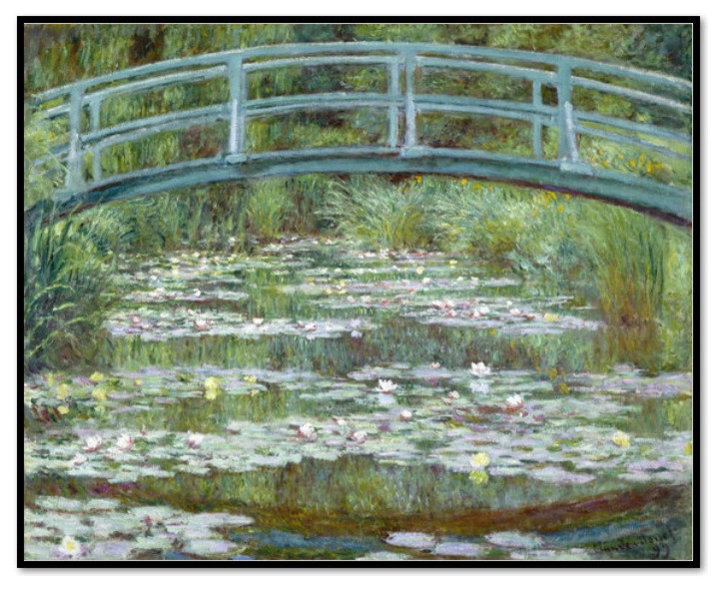 The Japanese Footbridge by Claude Monet Artblock, Large - Traditional ...